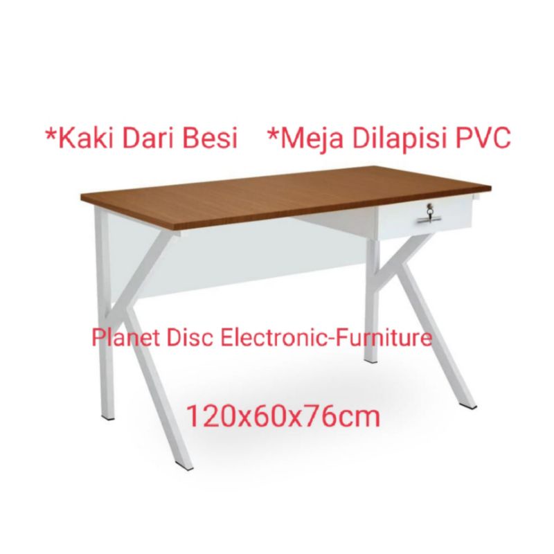 Jual Meja Belajar Meja Kerja Meja Kantor Meja kaki besi Meja PVC Promo ...