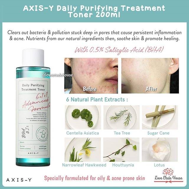 Jual AXIS-Y DAILY PURIFYING TREATMENT TONER 200ml | Shopee Indonesia