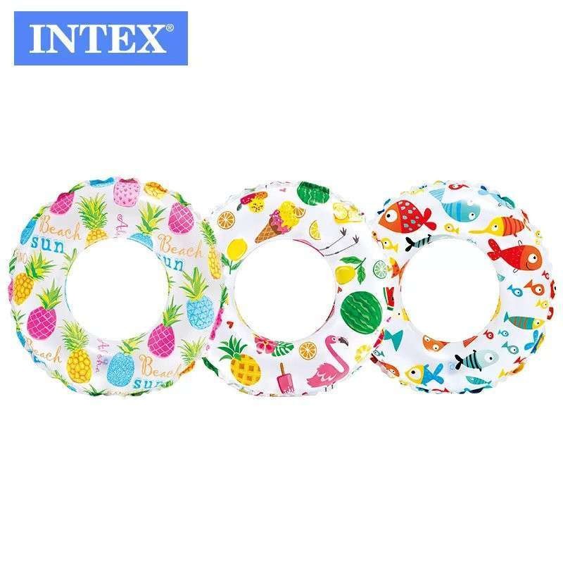 Jual Ban renang bulat 59230 SWIM RING LIVELY PRINT 51cm Intex Ban ...