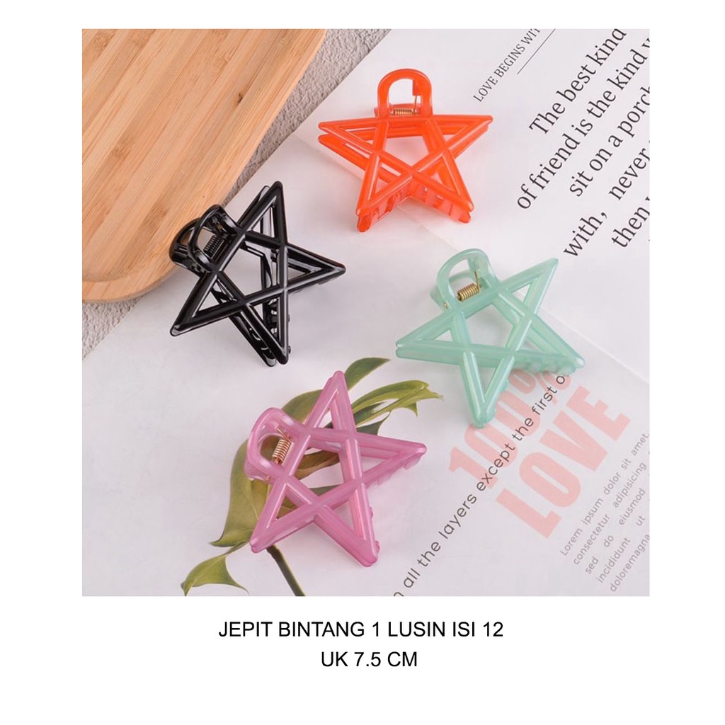 Jual (LUSINAN) JEPIT RAMBUT JEDAI RAMBUT UKURAN SEDANG BERBAGAI MACAM VARIAN MODEL 1 LUSIN HARGA ...