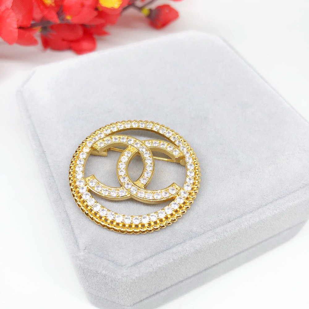Jual Bros Fashion Xuping Lingkaran CC Besar Batu Putih Lapis Emas ...