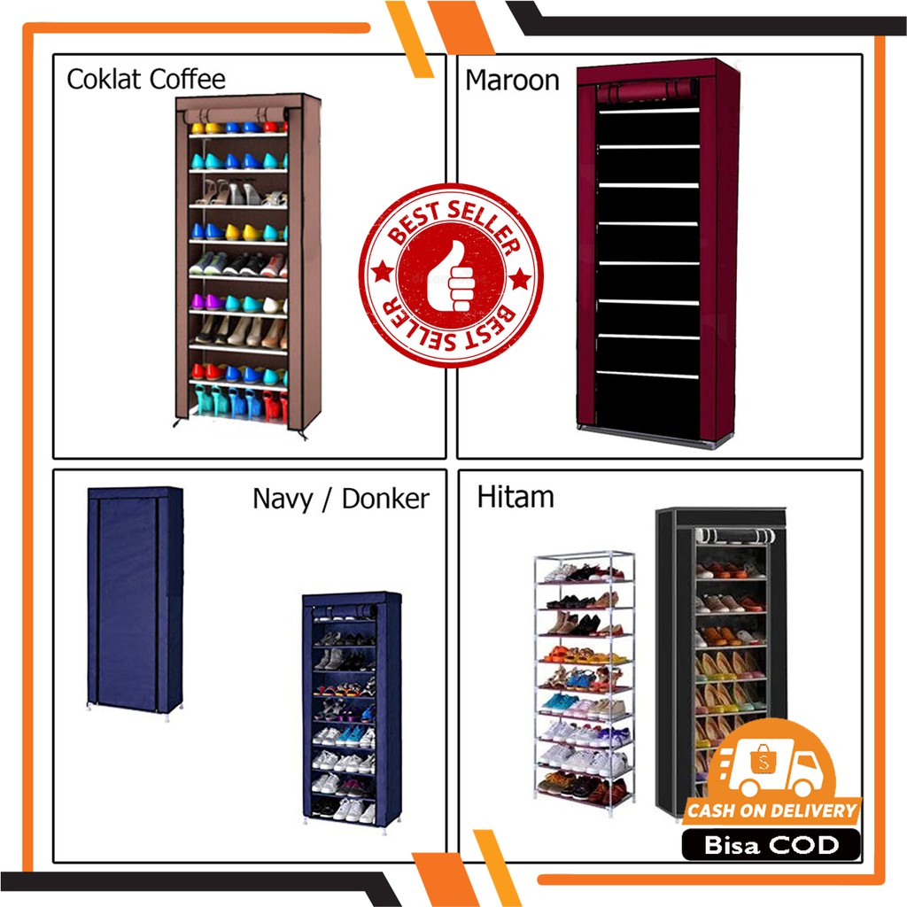 Jual Rak Sepatu Rakitan Bongkar Pasang 10th 9 Susun | Shopee Indonesia