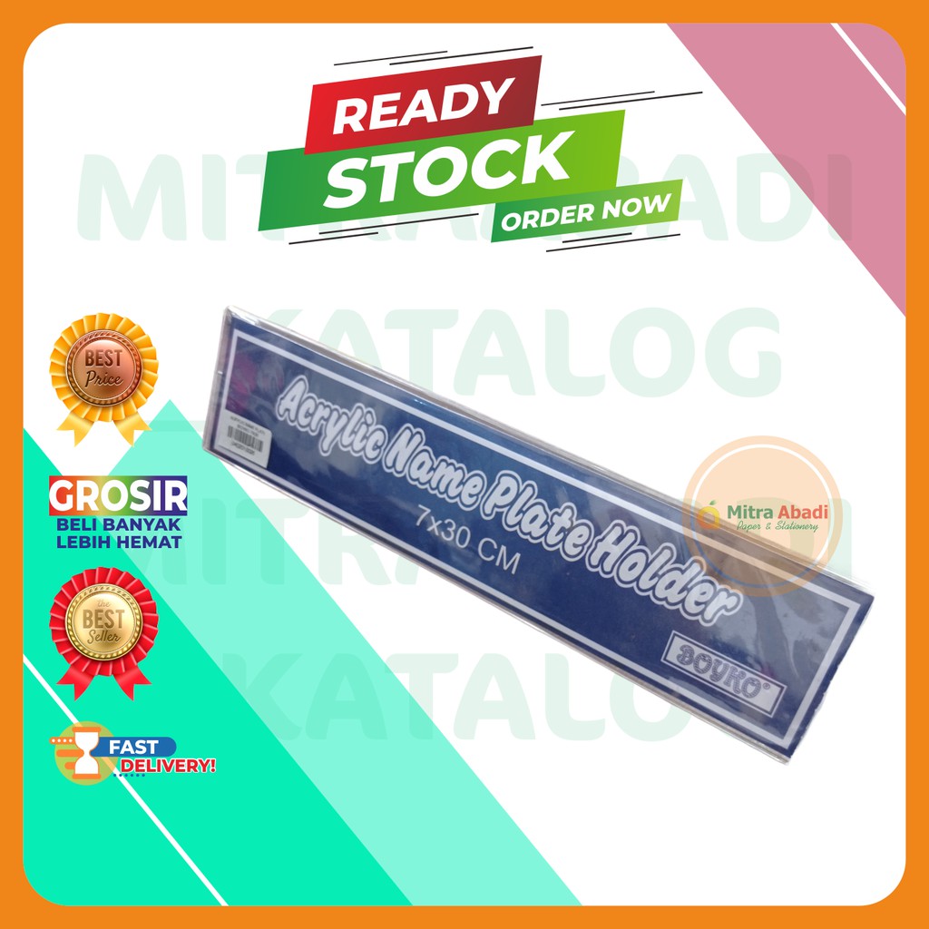 Jual NAME PLATE PAPAN NAMA MEJA 30CM ACRYLIC BOYKO | Shopee Indonesia