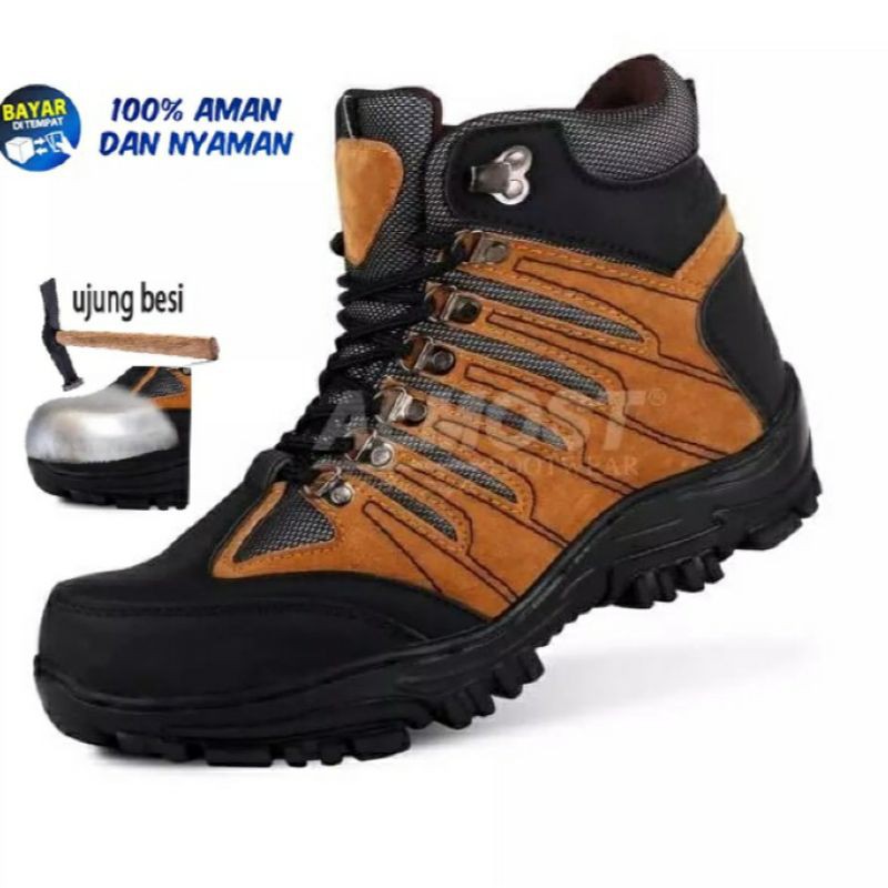 Jual SEPATU SAFETY CROCODILE WOLVRENE UJUNG BESI#SEPATU SAFETY#SEPATU ...