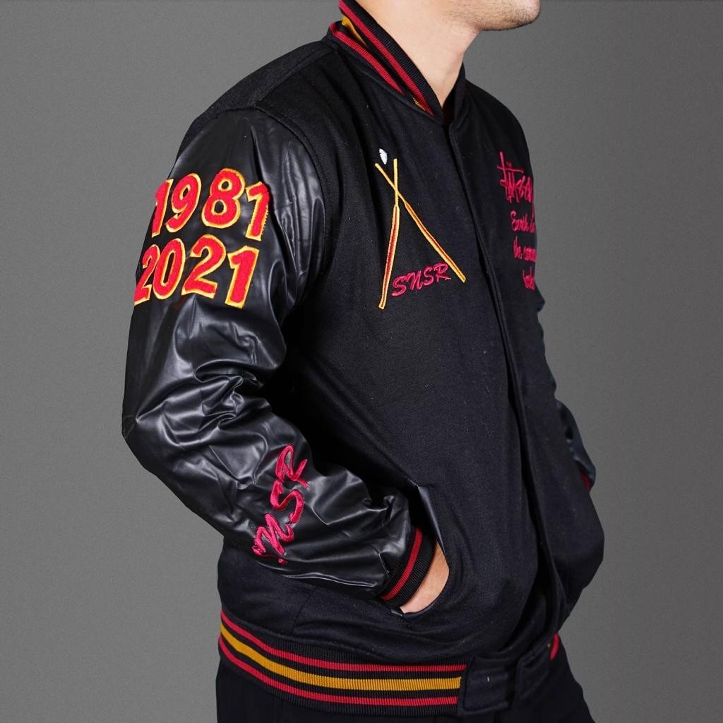 Jual Varsity Jacket SNSR Stussy Baseball Clan Unisex - Jaket Varsity ...