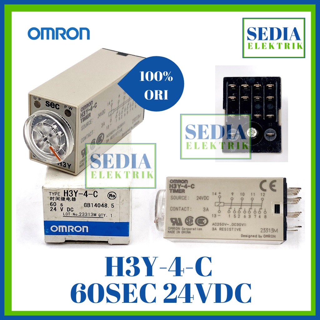 Jual Mini Timer Omron H3Y 4C H3Y-4 60 SEC 24VDC | Shopee Indonesia