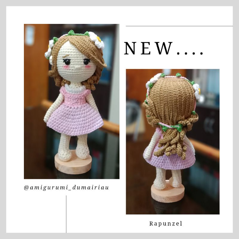 Jual boneka rajut rapunzel / amigurumi rapunzel | Shopee Indonesia