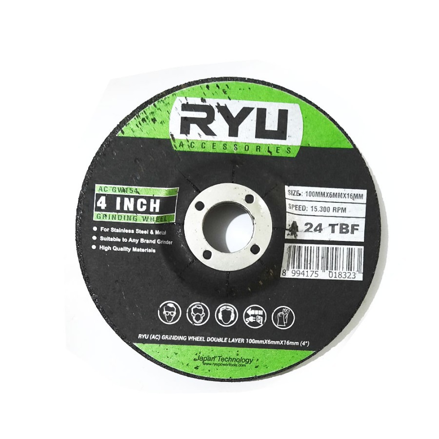 Jual RYU Mata Gerinda Poles Besi Batu 4 inch - Grinding Wheel Batu ...
