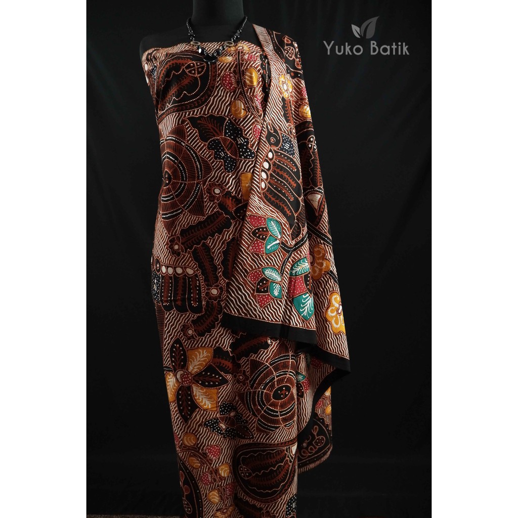 Jual Kain Batik Tulis Motif Klasik Galaran Kepet Sogan Coklat Putih ...