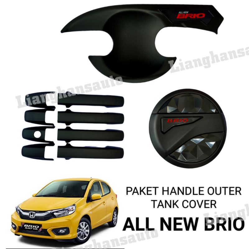 Jual PAKET HANDLE OUTER TANK COVER DIAMOND HONDA ALL NEW BRIO HITAM ...