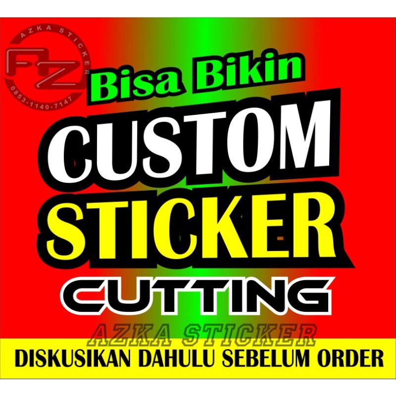 Jual sticker custom, Sticker etalase, Sticker gerobak cutting sticker ...