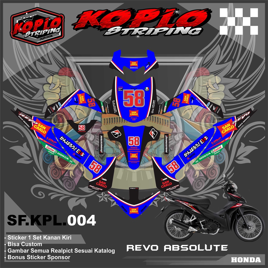 Jual Stiker Decal Full Body Motor Honda Revo Absolute - Sticker Decal ...
