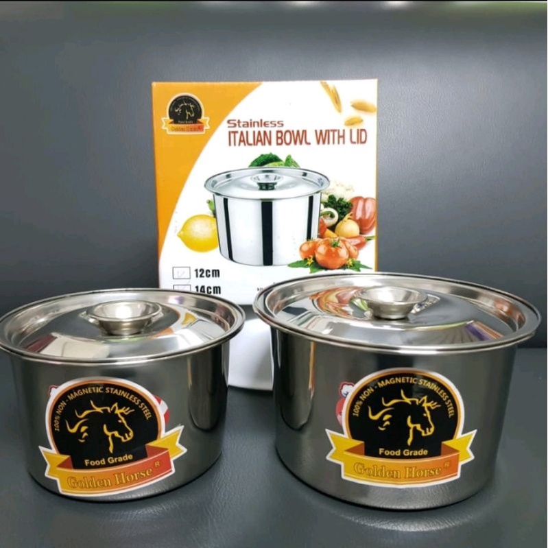 Jual Panci Mini Stainless Italian Bowl Set 12cm & 14cm | Shopee Indonesia