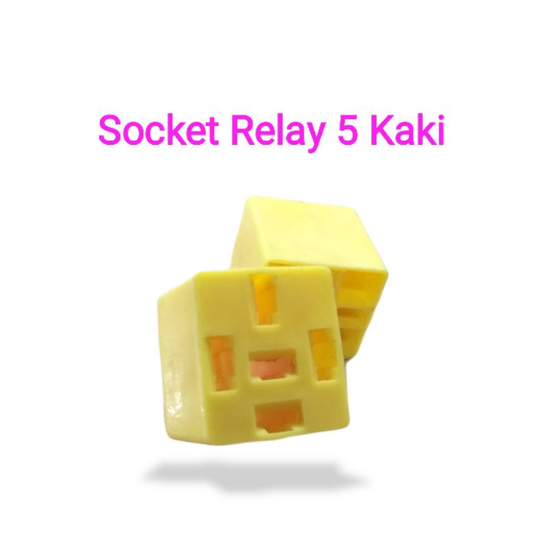 Jual Socket Relay / Box Relay / Soket Relay / Rumah Relay Kuning 5 kaki ...