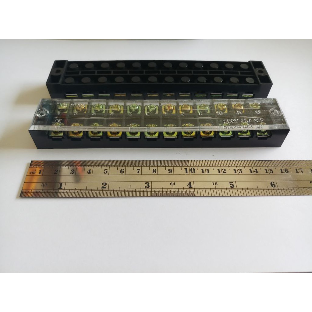 Jual Terminal Block 25A 12P 600V Terminal Kabel Listrik Blok 2512 ...
