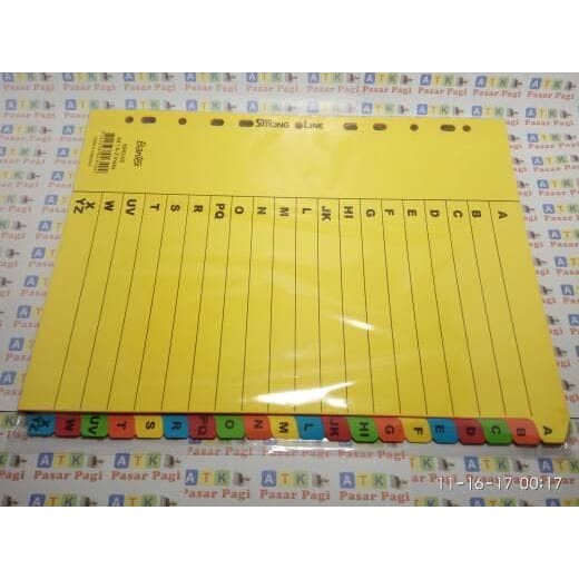 Jual Pembatas Kertas Binder Ordner A-Z Index 6043 A4 Bantex Murah ...