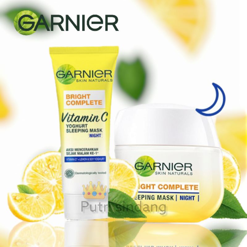 Jual GARNIER Bright COMPLETE YOGHURT NIGHT MASK 20ml/50ml | Shopee Indonesia
