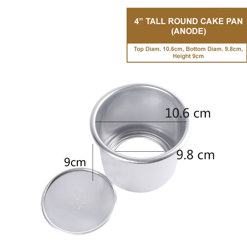 Jual Tall Deep Round Cake Pan Removable - Anode | Shopee Indonesia