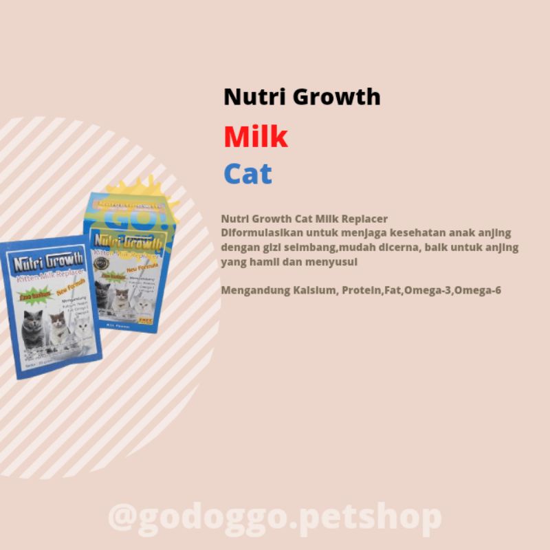 Jual Nutri Growth Cat Milk 1 box | Shopee Indonesia