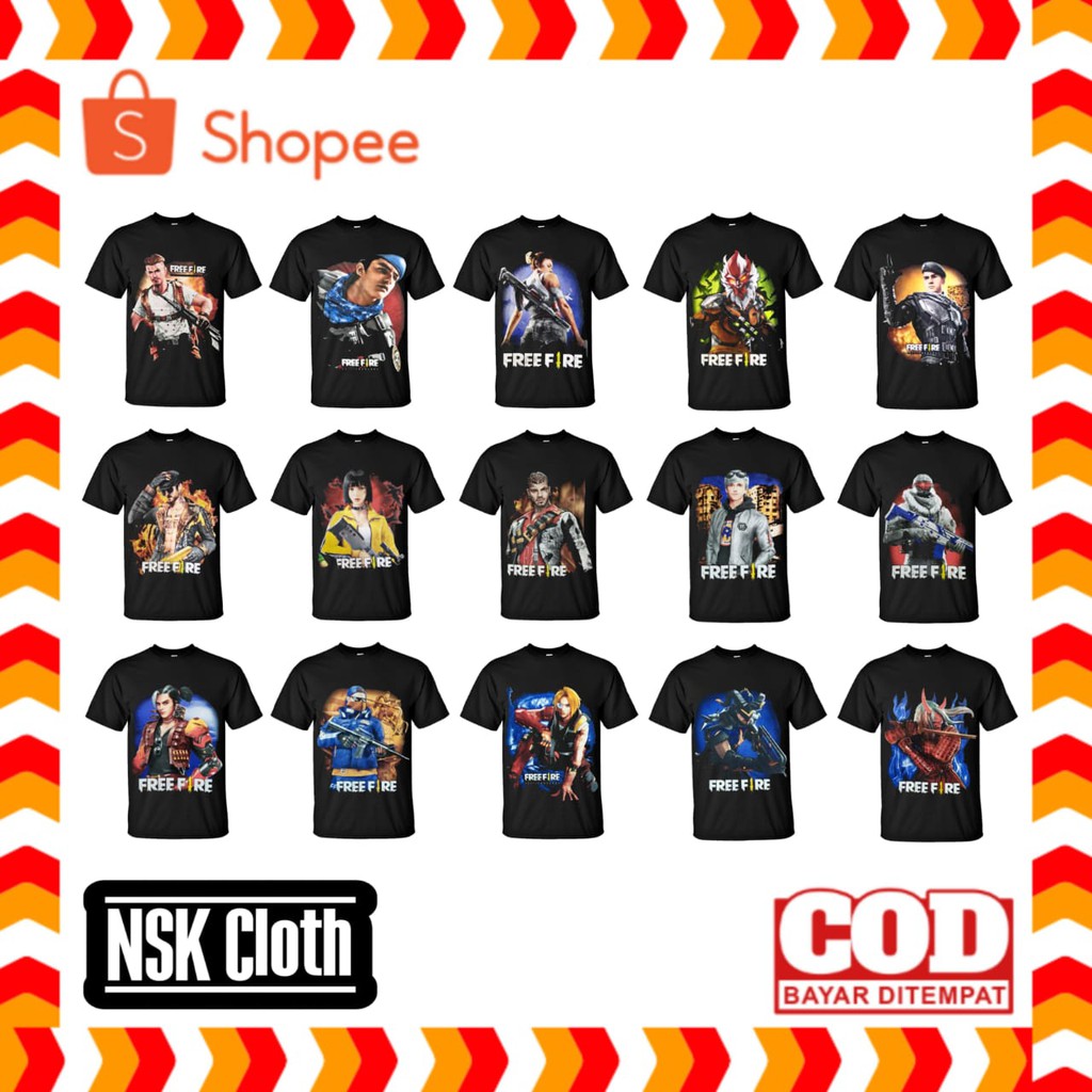 Jual Baju Free fire Anak dan Dewasa / Kaos Free Fire / Baju FF / Kaos ...
