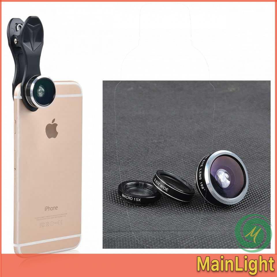 Jual APEXEL Lensa Wide Angle Lens Kit 3in1 Fisheye Macro 15x - APL-DG3H ...