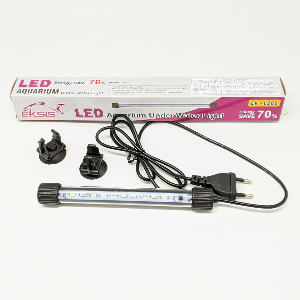 Jual LAMPU LED CELUP L-200 UNDER WATER 20 CM - PUTIH BIRU | AQUARIUM ...