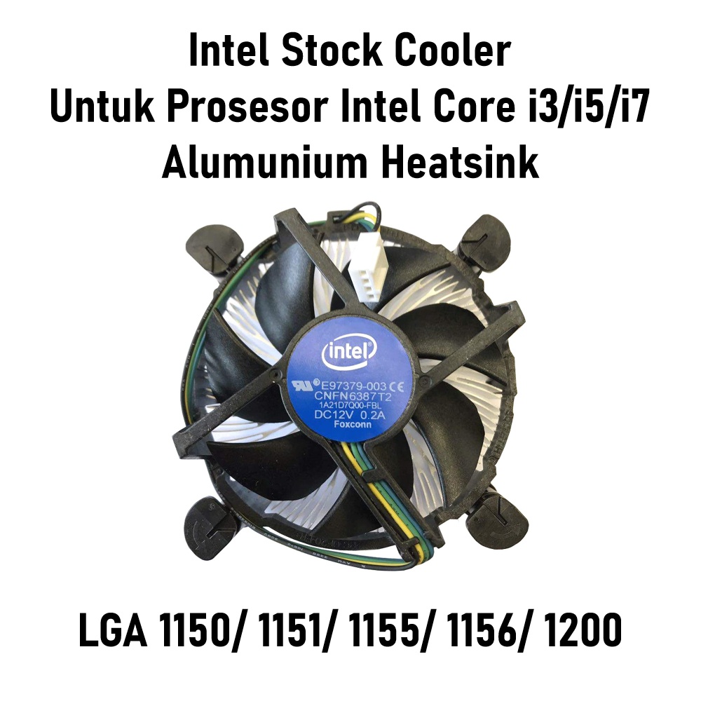 Jual Fan CPU Cooler Intel LGA 1150 1151 1155 1156 1200 HSF Fan Prosesor ...
