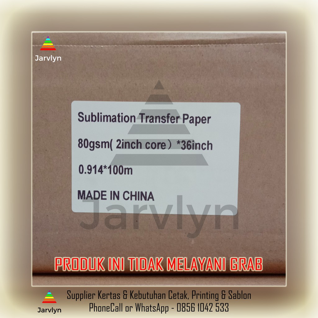 Jual Kertas Sublim Transfer Paper 80 gsm 91.4cm x 100m - FAST DRY ...