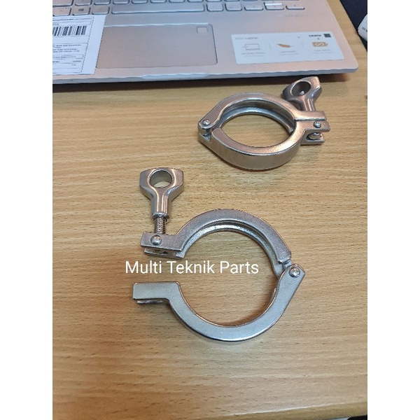 Jual Clamp ferrule sanitary stainless 304 1 1/2" inch / Tri clamp ...