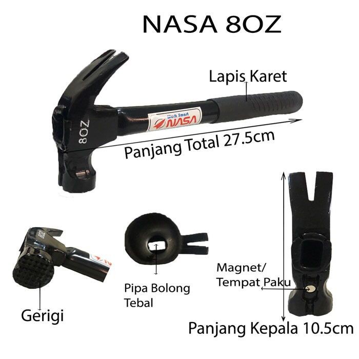 Jual PALU MARTIL HAMMER PALU KAMBING HITAM NASA 8 OZ | Shopee Indonesia