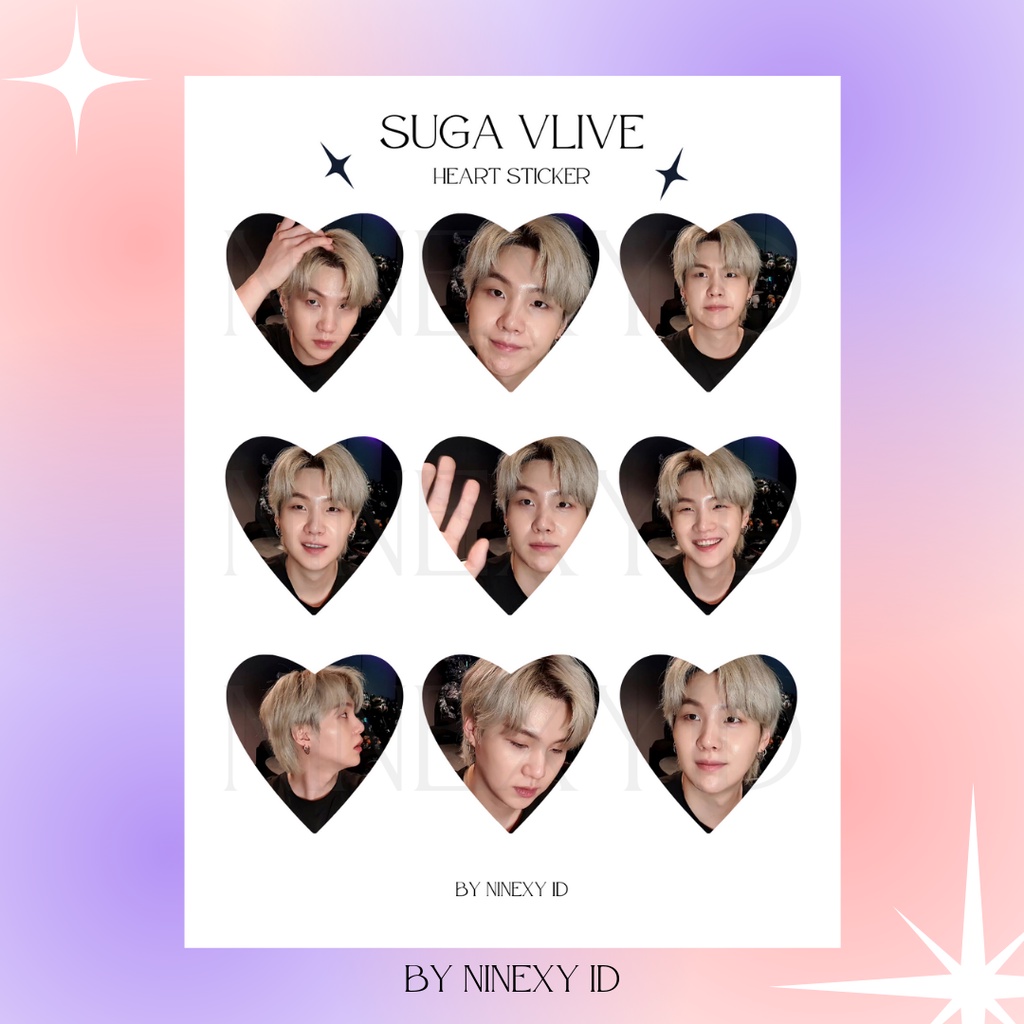 Jual Stiker Bts Vlive Heart Deco JUNGKOOK TAEHYUNG JIMIN SUGA JIN JHOPE ...