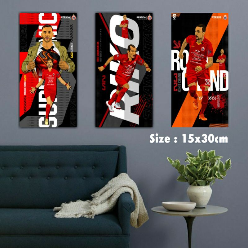 Jual Hiasan Dinding Dekorasi Dinding Pajangan Pemain Persija Jakarta ...