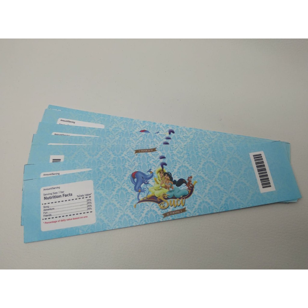 Jual Label Aqua Botol Princess Jasmine Aladdin / Label Air Mineral ...