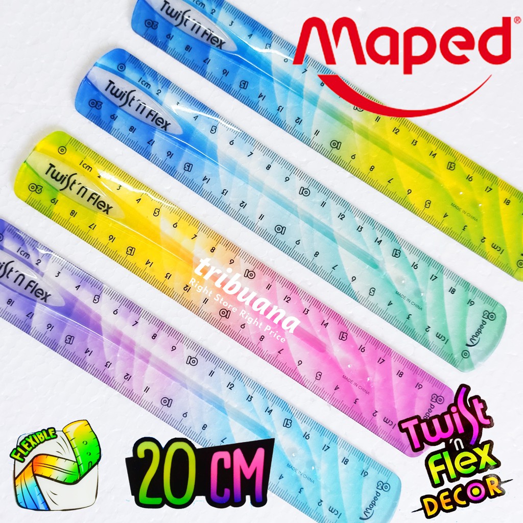 Jual Penggaris Fleksibel Maped TWIST 'N FLEX DECOR Ruler 20 cm (satuan ...