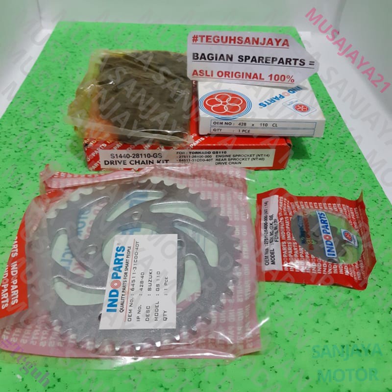 Jual (100% BAGUS ) Gir set / Gear Set Tornado GS 110 Asli Original ...