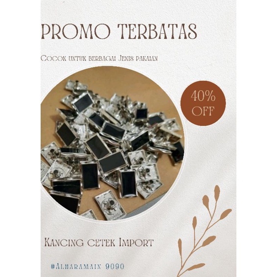 Jual (1000 set) TERMURAH Kancing jepret/cetek IMPORT ELEGANT EKSKLUSIF ...