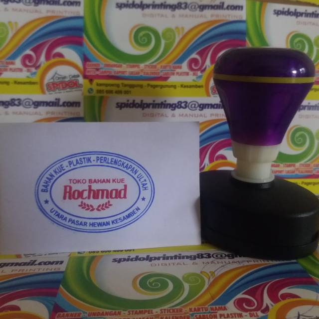 Jual STEMPEL FLASH/OTOMATIS/WARNA BENTUK OVAL | Shopee Indonesia