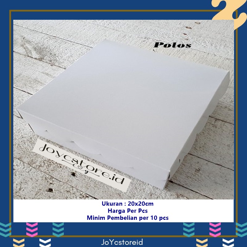 Jual Dus Nasi R10k Putih POLOS Kotak Nasi 20x20 Box Nasi/ Box Kue / Box ...