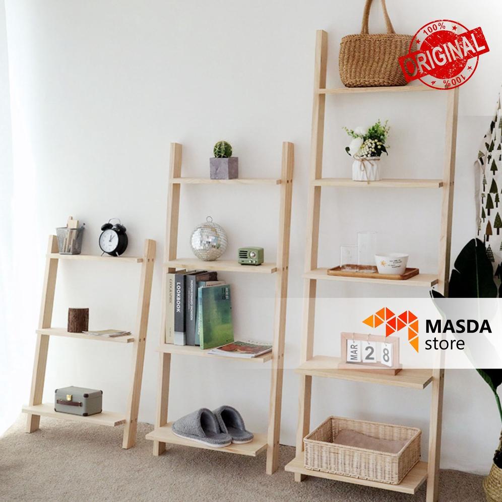 Jual Rak Tangga Kayu Dengan Alas Penyimpanan Buku Dan Dekorasi Hiasan ...