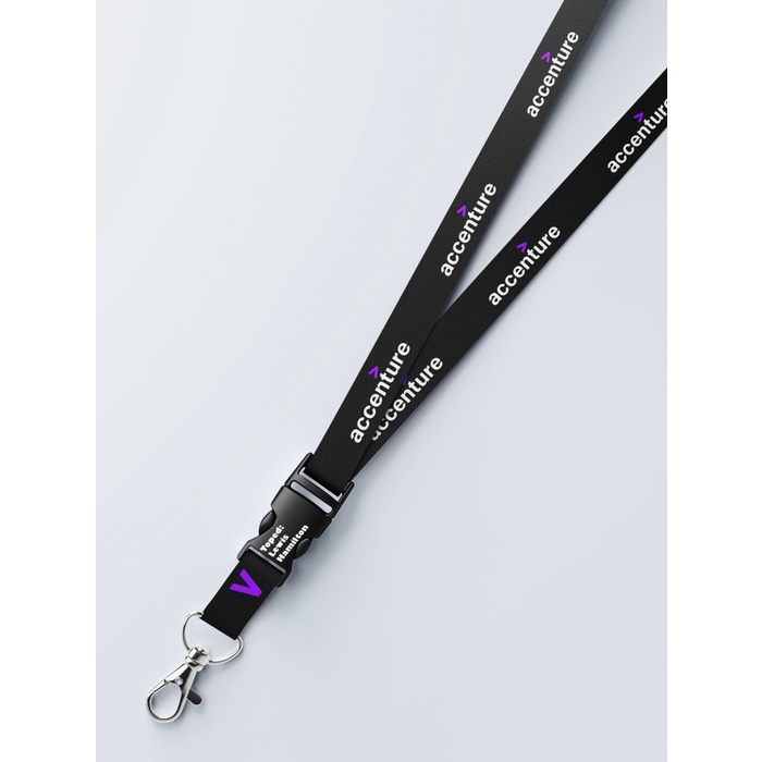 Jual Lanyard Accenture Consultant Satuan Custom Dua Sisi Gantungan ...