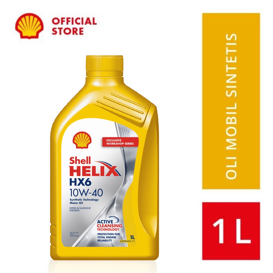 Jual OLI SHELL HELIX HX6 10W-40 1L (BARCODE SCAN) | Shopee Indonesia