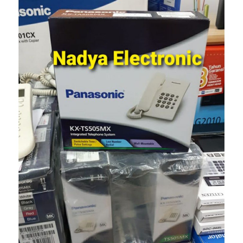 Jual PESAWAT TELPON PANASONIC KX-TS505MX KX-TS500MX HITAM / PUTIH ORIGINAL ASLI | Shopee Indonesia
