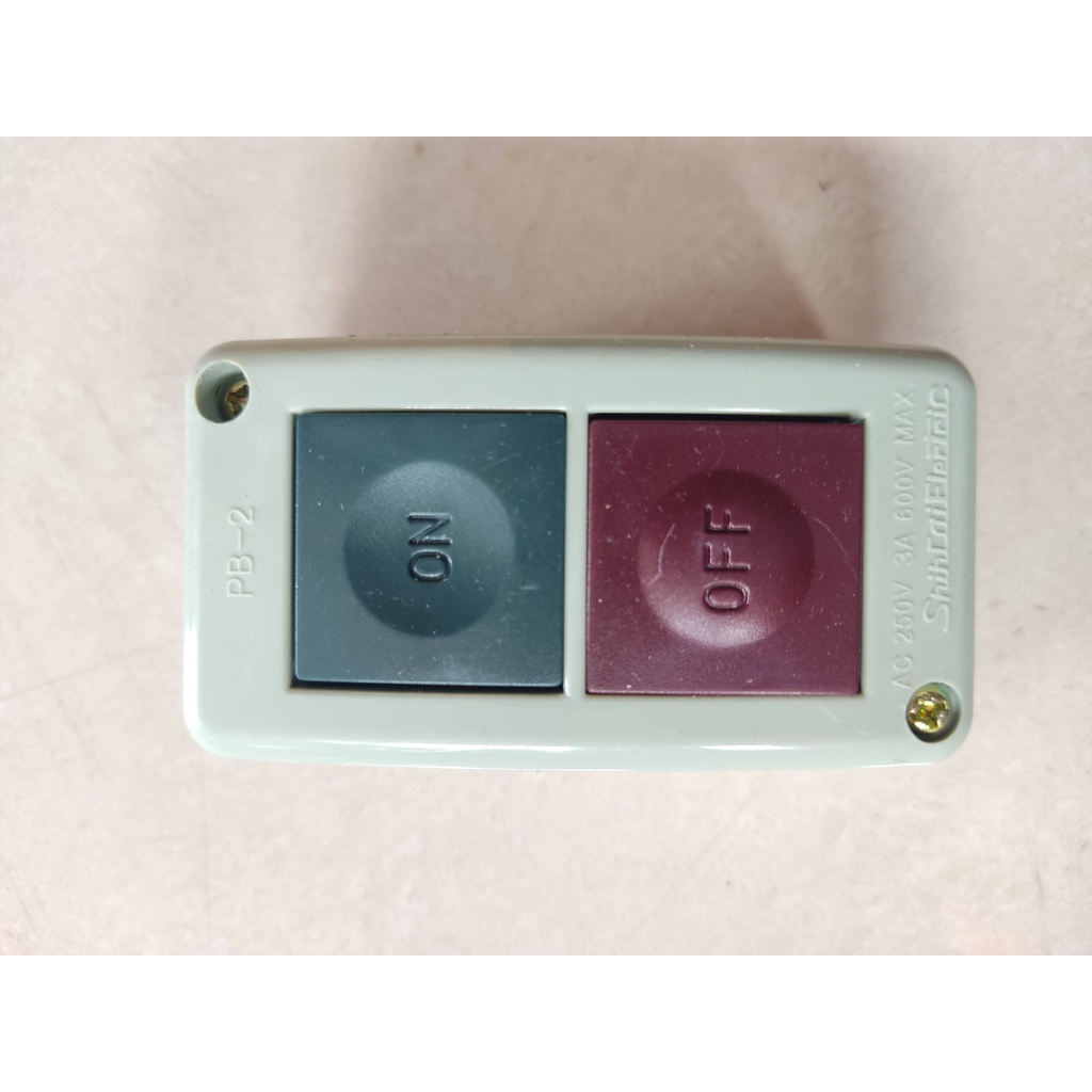 Jual Power Push Button Switch PB-2 3A 600v 2.2KW 3 Phase - Saklar Mesin ...
