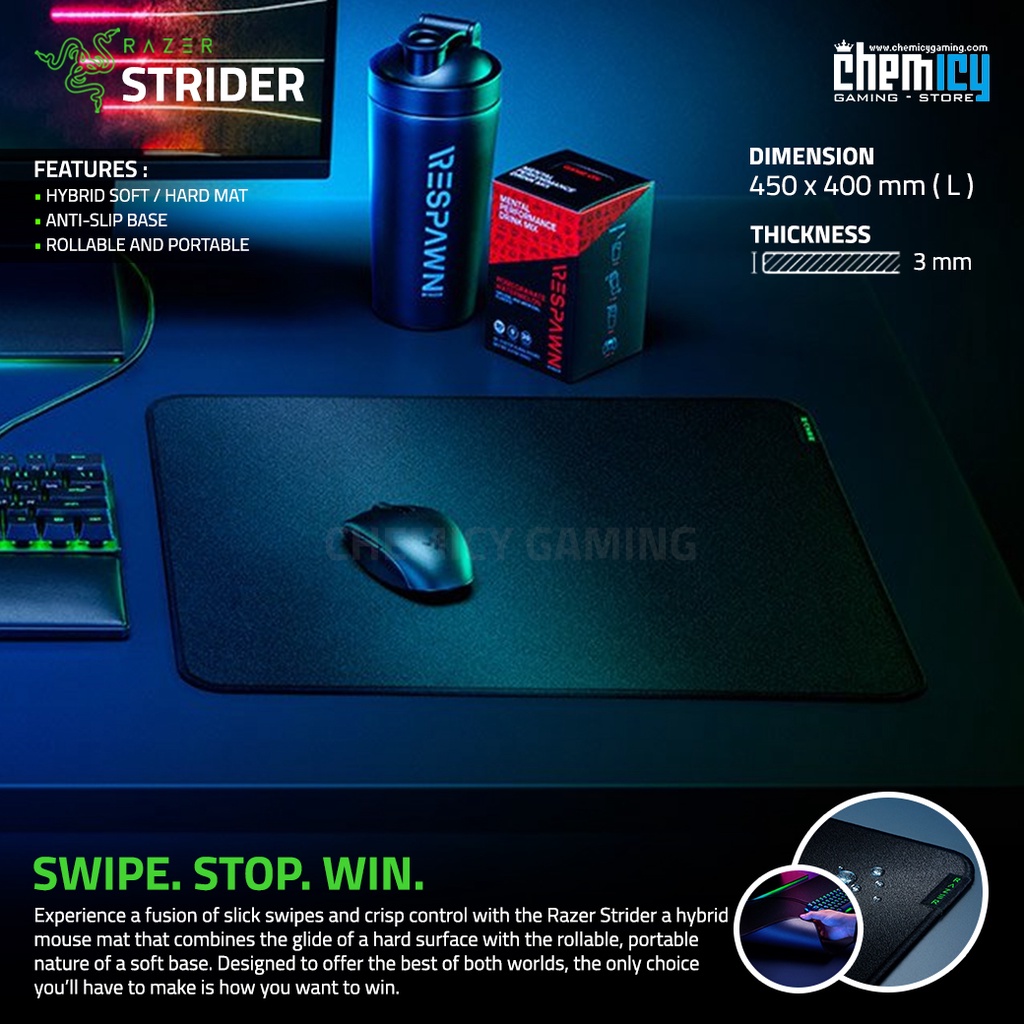 Jual Razer Strider Hybrid Large Cloth Gaming Mousepad | Shopee Indonesia