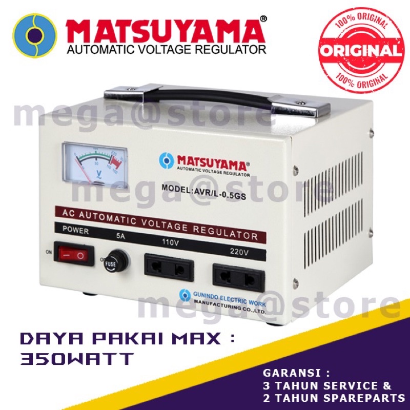 Jual stabilizer “MATSUYAMA” K 500 watt | Shopee Indonesia
