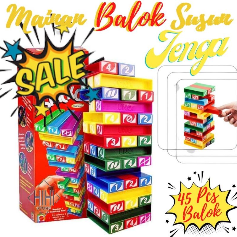 Jual Mainan Board Game Balok Susun Mainan Keluarga | Shopee Indonesia