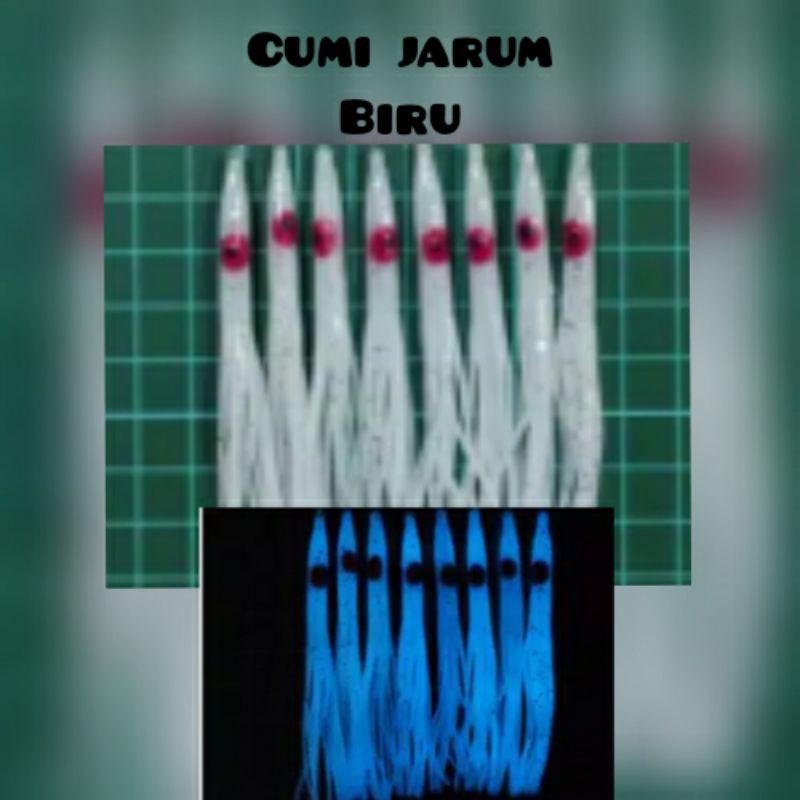 Jual CUMI JARUM BIRU KARET SOFTLURE 8CM | Shopee Indonesia