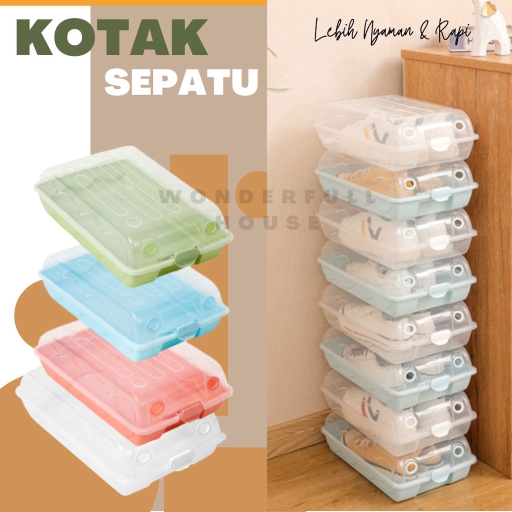 Jual Kotak Penyimpanan Sepatu Tempat Sepatu Lipat Pria Wanita Box ...