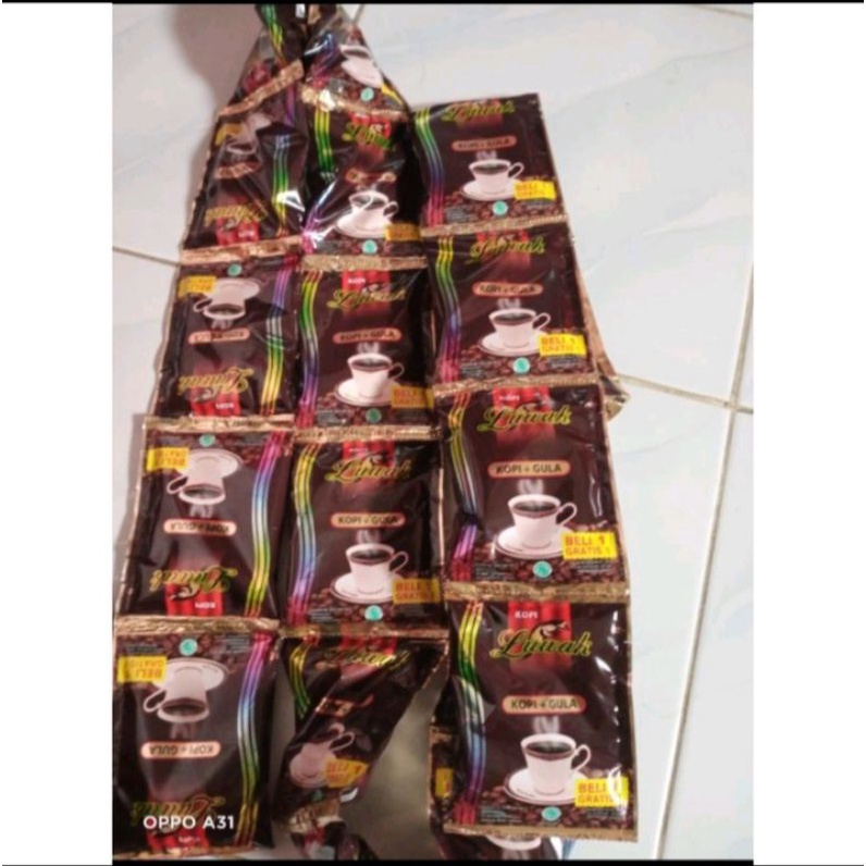 Jual promo beli 10 gratis 5 kopi luwak hitam+gula (isi 15pcs/bungkus ...