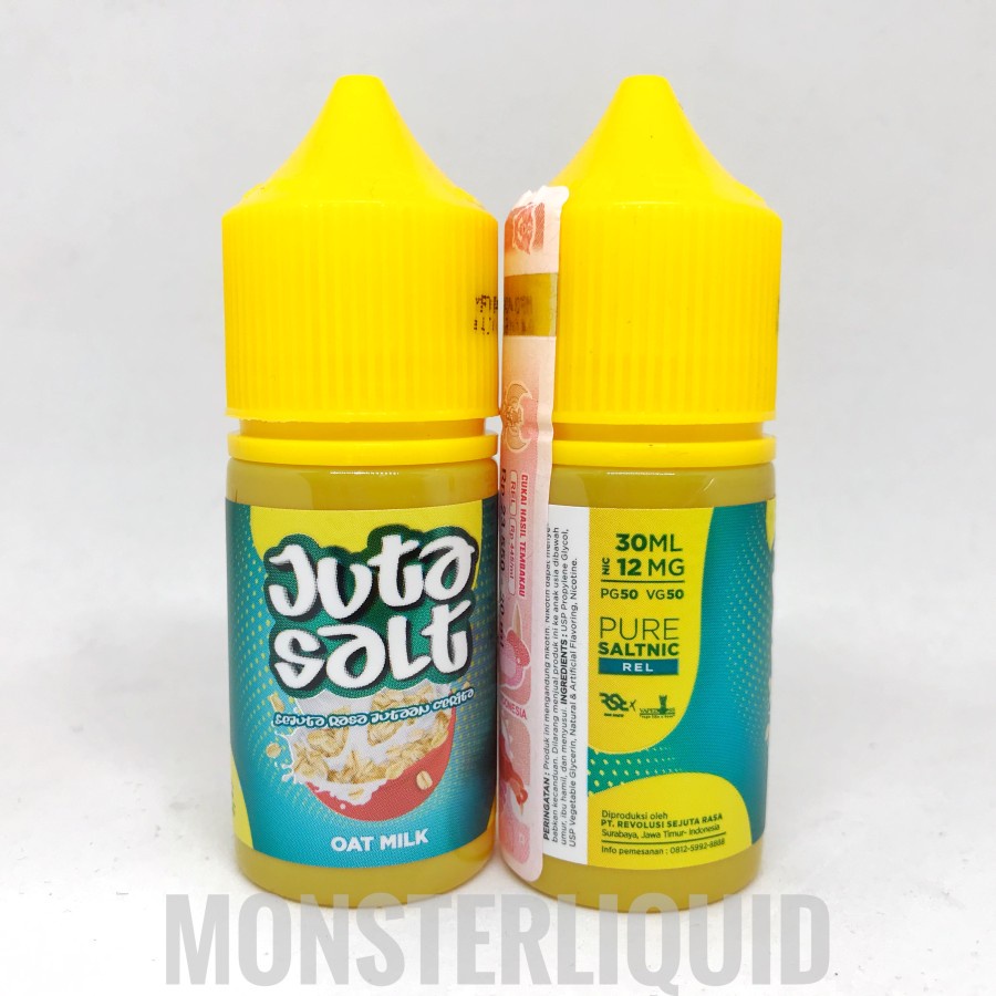 Jual SALT JUTA SALT OAT MILK BY RSR BREW X VAPEBOSS 30ML | Shopee Indonesia